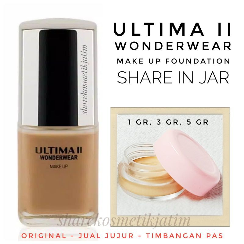 Jual [SHARE IN JAR] ULTIMA II WONDERWEAR MAKE UP LIQUID FOUNDATION ...