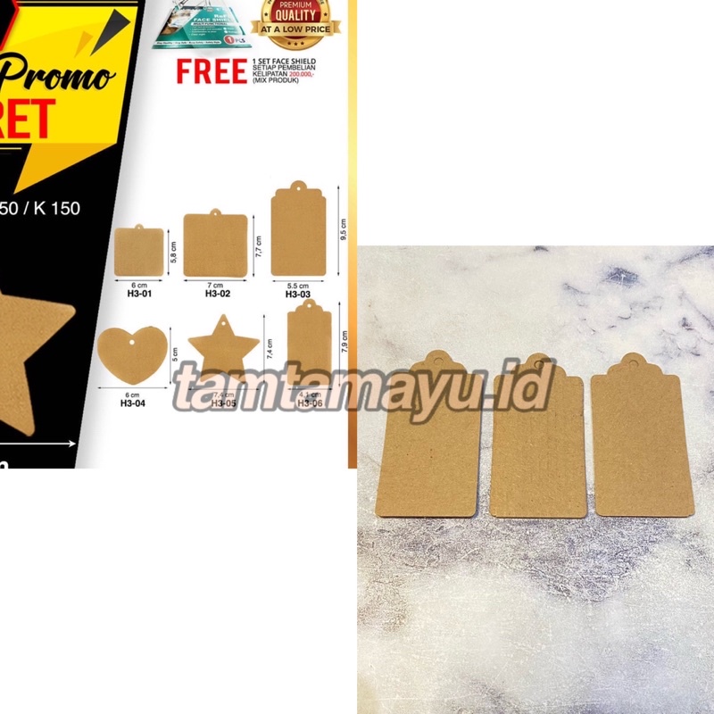 Jual HANG TAG KRAFT HAND TAG POLOS LABEL BAJU LABEL KAOS | Shopee Indonesia