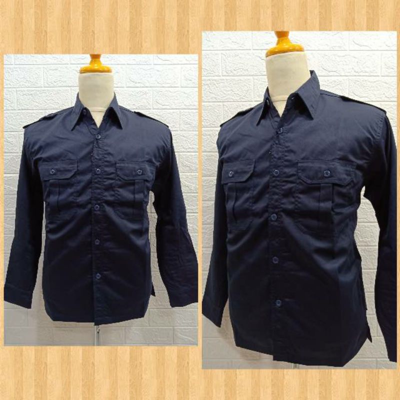 Jual Kemeja PDH PDL PNS Putih Hitam Pria Lengan Panjang Kerja Kantor ...