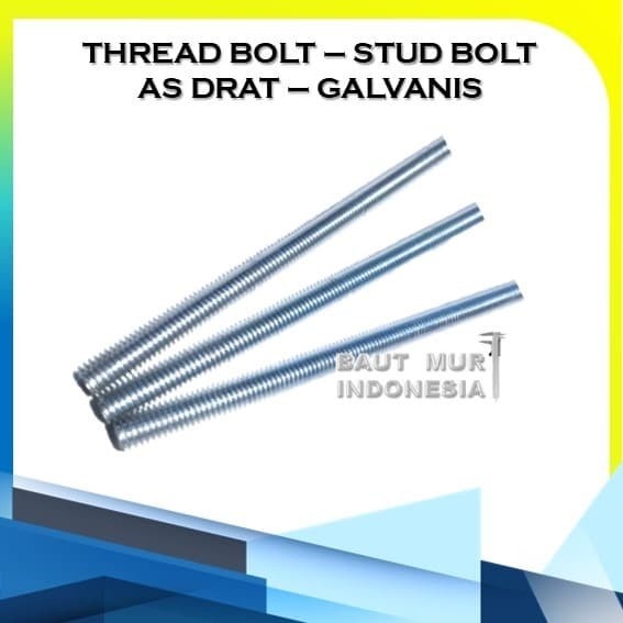 Jual ASDRAT PUTIH - LONGDRAT BESI GALVANIS M16 X 1 METER | Shopee Indonesia