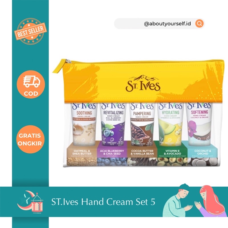 Jual ST IVES HAND CREAM LOTION KRIM PARFUM TANGAN SET ORIGINAL | Shopee ...