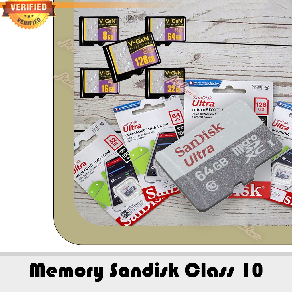 Jual ORI microsd sd card Sandisk turbo garansi 128 gb memory memori ...