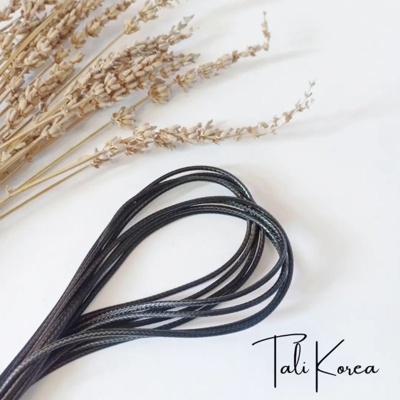Jual TALI KOREA HITAM 2MM PER 3 METER | Shopee Indonesia