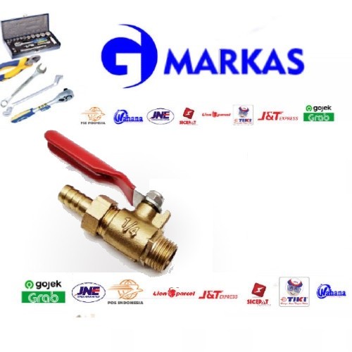 Jual Kran Hato / Kran Angin / Ball Valve 1/4" Kuningan | Shopee Indonesia