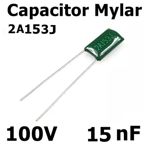 Jual Capacitor 15 nF Mylar ( Milar 153 - 2A153J - 15N ) Kapasitor 100V ...