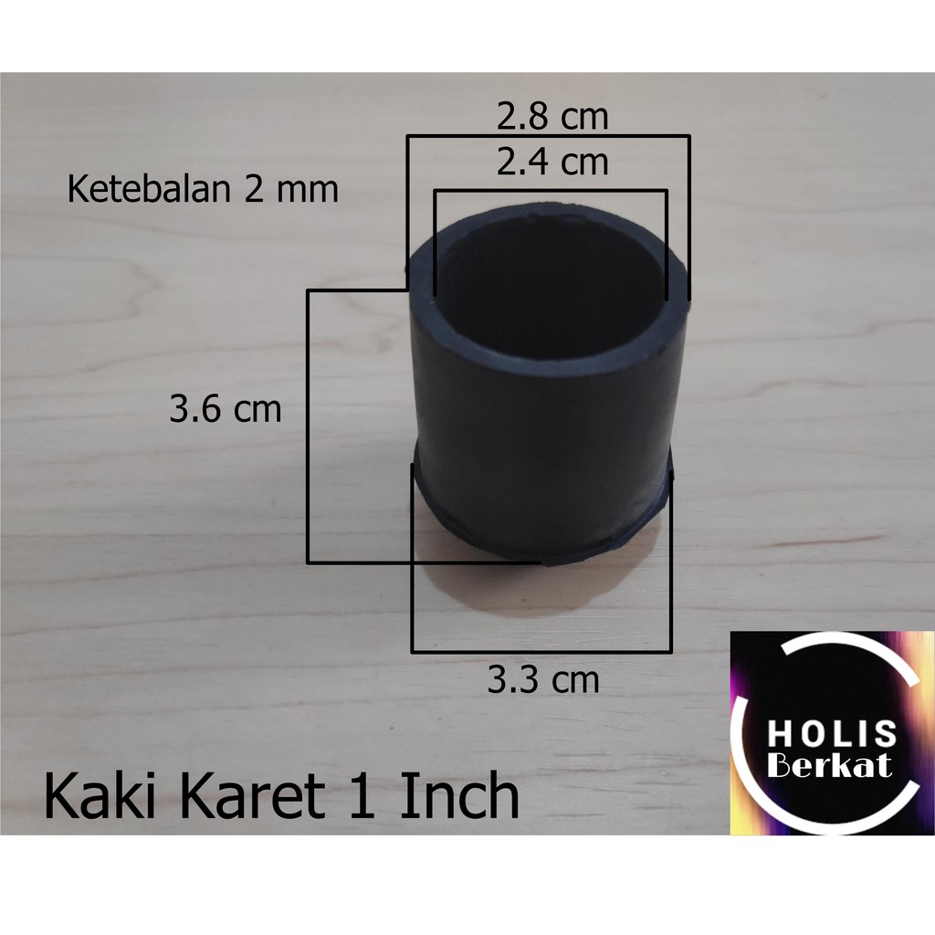 Jual Kaki Karet/Kaki Tabung Pipa Stainless & Aluminium Ukuran 1 Inch ...