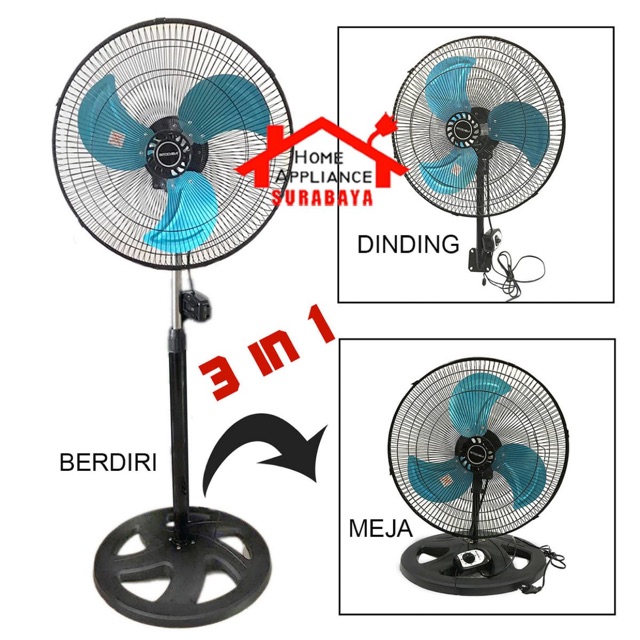 Jual Kipas Angin Industri Baling Besi / Industrial Fan Mitochiba 3 IN 1 MT-1822S / MT 1822 S ...