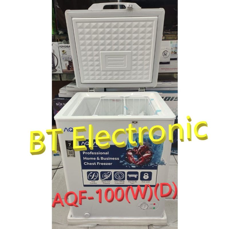 Jual Chest Freezer AQUA AQF-100 (W)(D) / AQF 100 Box Pembeku 100 Liter ...