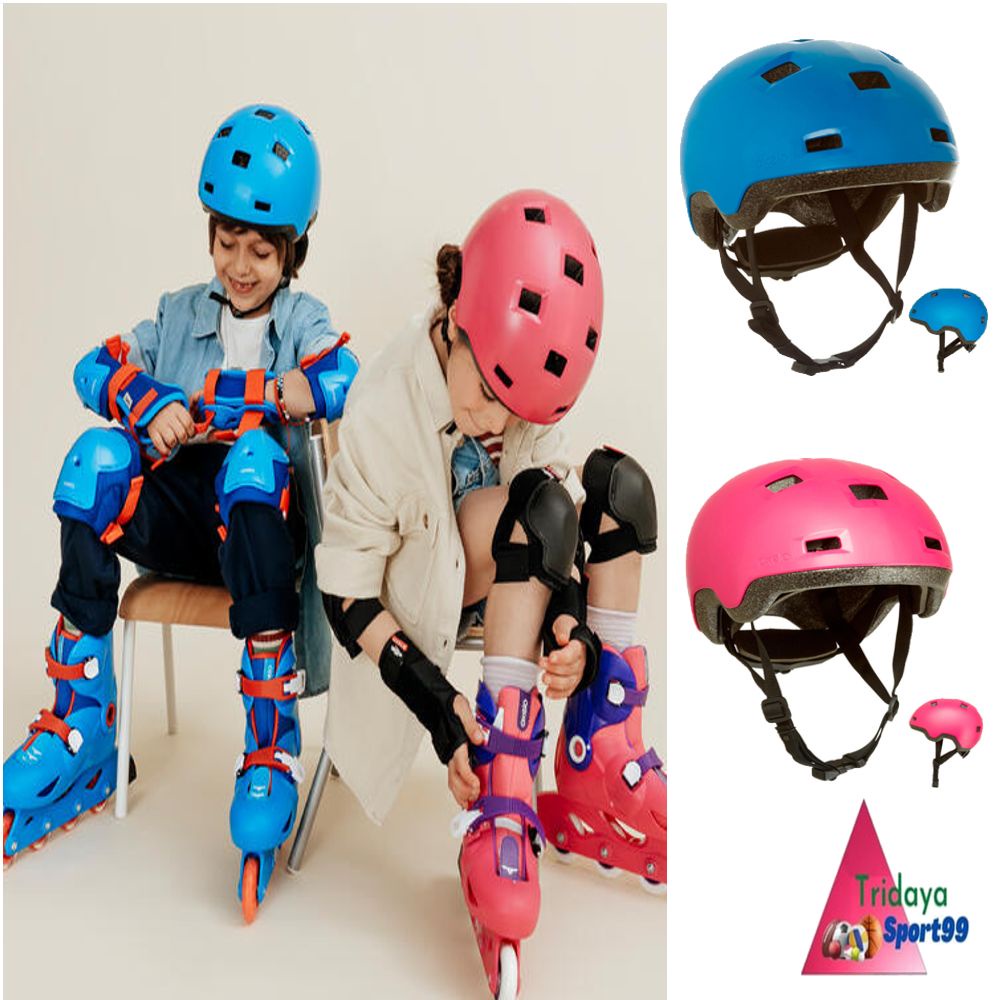 Jual HELM SEPATU RODA ANAK HELM SKATEBOARD SKUTER HELM OXELO B100 BLUE ...