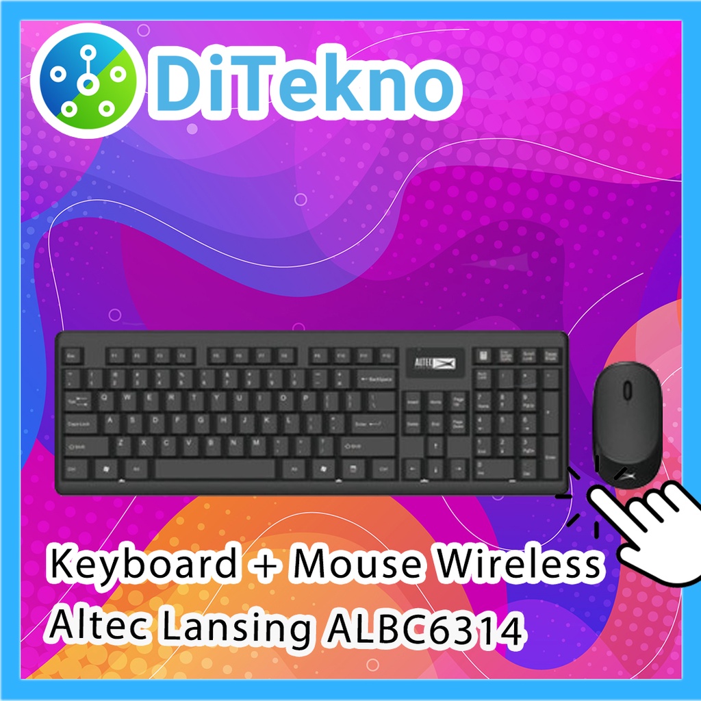 Jual Keyboard + Mouse Wireless Altec Lansing ALBC6314 | Shopee Indonesia