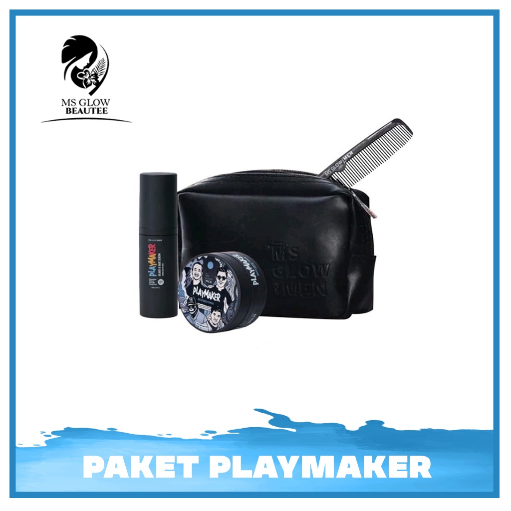 Jual PLAYMAKER POMADE & HAIR SERUM BY MSGLOW PRODUK 100% ORIGINAL ...