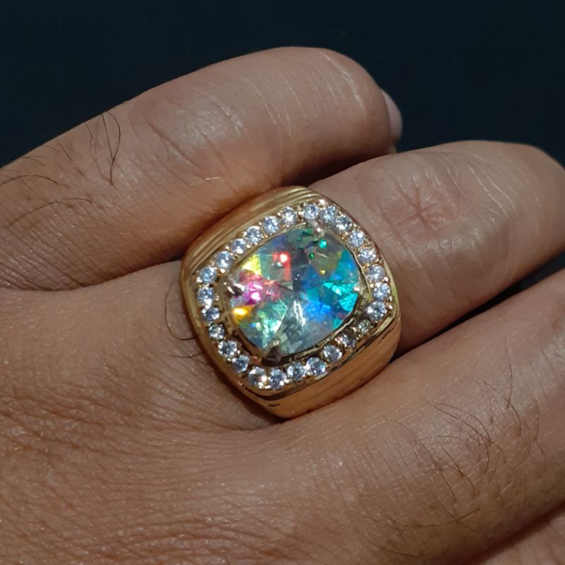Jual Cincin Batu Kalimaya India Super Jarong Asli Berkilau | Shopee ...