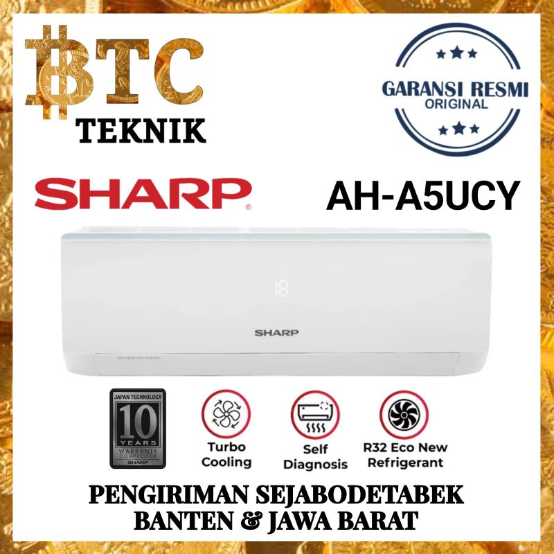 Jual AC SHARP AH - A 5 UCY 1/2 PK TURBO AH - A5UCY HARGA UNIT ONLY ...