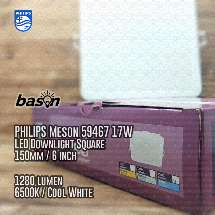 Jual PHILIPS Meson Square 59467 17W 6" D150 Gen 3 - LED Downlight Kotak ...