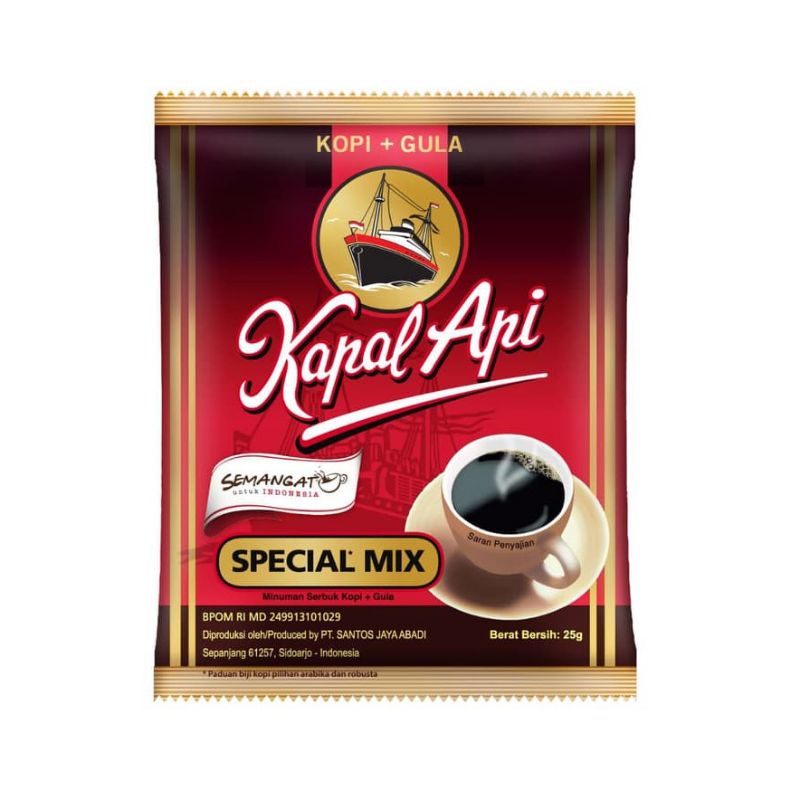 Jual Kopi KAPAL API Special Mix Sachet 25gr - 1 Renceng (10 Sachet) | Shopee Indonesia