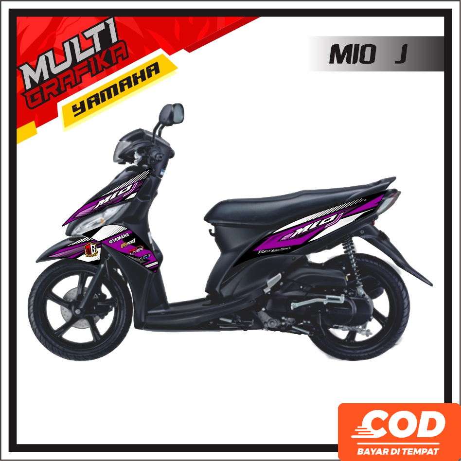 Jual Striping Motor MIO J Decal Motif Varian Multi Sticker | Shopee ...