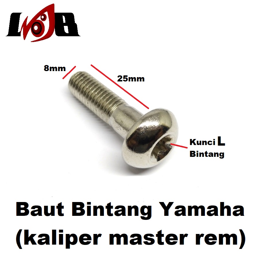 Jual Baut Bintang Kaliper Cakram Yamaha Nekel Master Rem Kunci L | Shopee Indonesia
