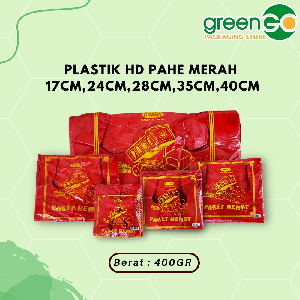 Jual PLASTIK HD MERAH PAHE 17CM 24CM 28CM 35CM 40CM KRESEK WARNA ...