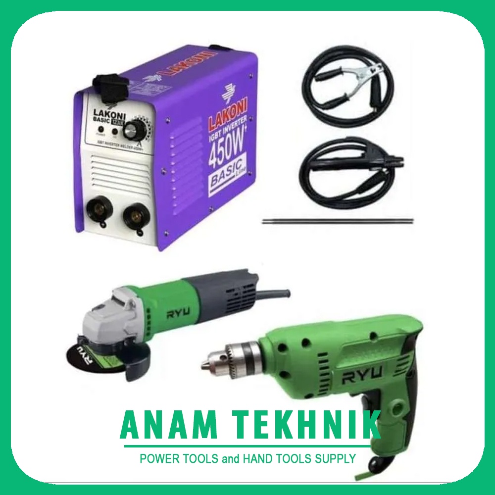 Jual PAKET MESIN - TRAFOLAS LAKONI 450Watt - BOR RYU 10mm - GERINDA ...