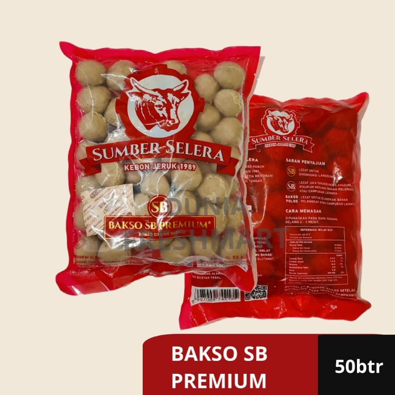 Jual SUMBER SELERA BAKSO SAPI PREMIUM ISI 50pcS BASO SAPI SB PREMIUM BEEF BALL BAKSO KEBON JERUK ...