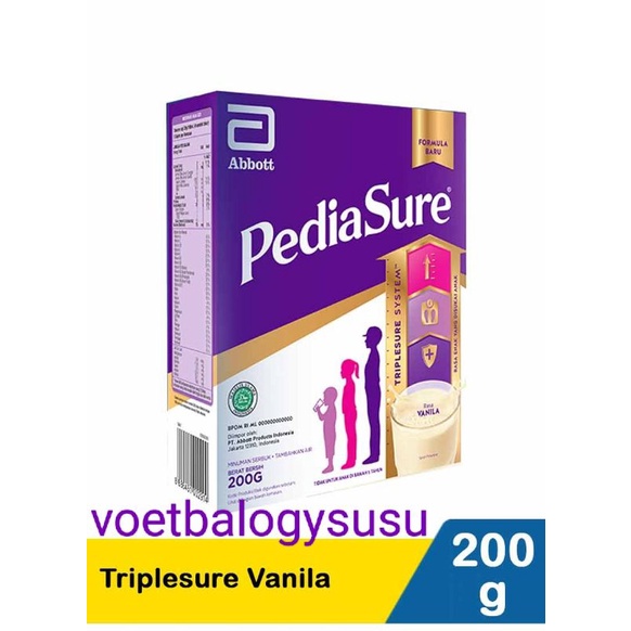 Jual PEDIASURE TRIPLESURE VANILLA MADU COKLAT 200 GR 200gr 400 gr 400gr | Shopee Indonesia