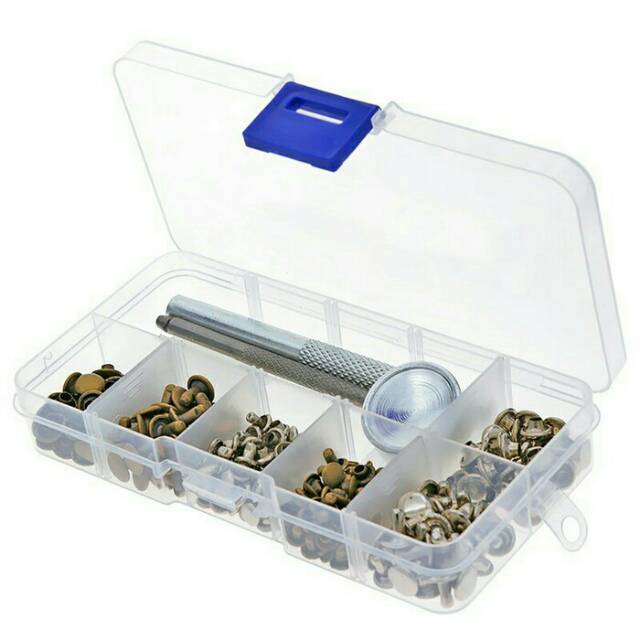 Jual Paket alat pasang rivet keling + 120 pcs rivet set atg silver dan ...