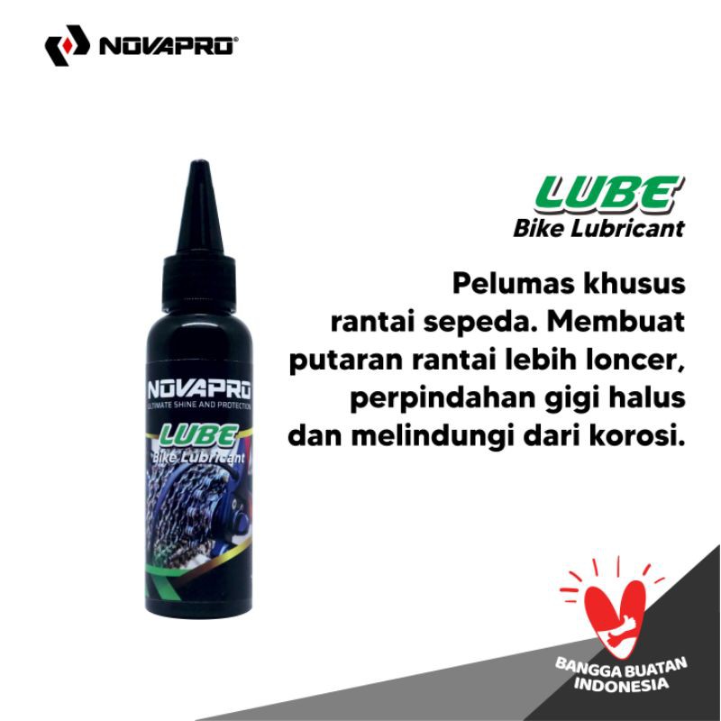 Jual LUBE NOVAPRO 100ML (PELUMAS KHUSUS RANTAI SEPEDA) | Shopee Indonesia