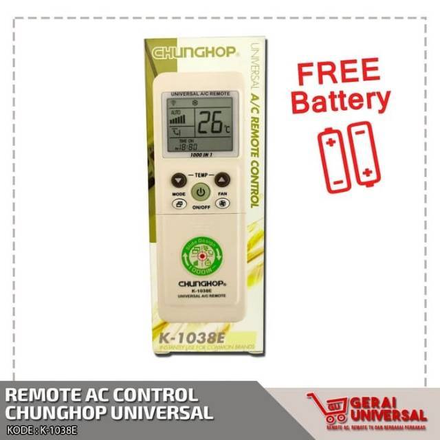 Jual Remote Remote Multi Universal Ac Universal Chunghop K 1038e