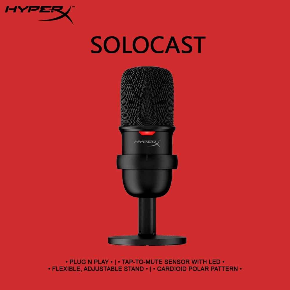 Jual HyperX SoloCast USB Condenser Microphone | Shopee Indonesia