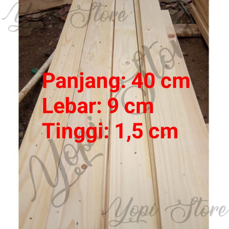 Jual papan kayu jati belanda sudah diamplas halus ukuran 40x9 cm ...