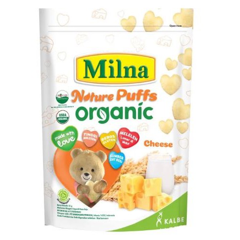 Jual MILNA NATURE PUFF ORGANIC CHEESE 15 G | Shopee Indonesia