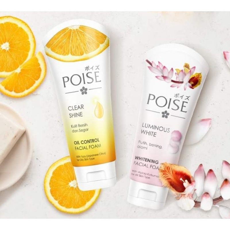 Jual Poise Facial Foam Tube 100 gr dan 50 gr | Whitening, Oil Control ...