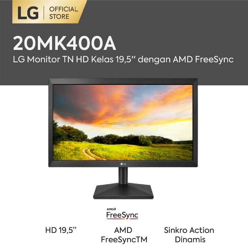 Jual LG Monitor 20MK400A-B 20MK400 [DSUB] LED 19,5 inch | Shopee Indonesia