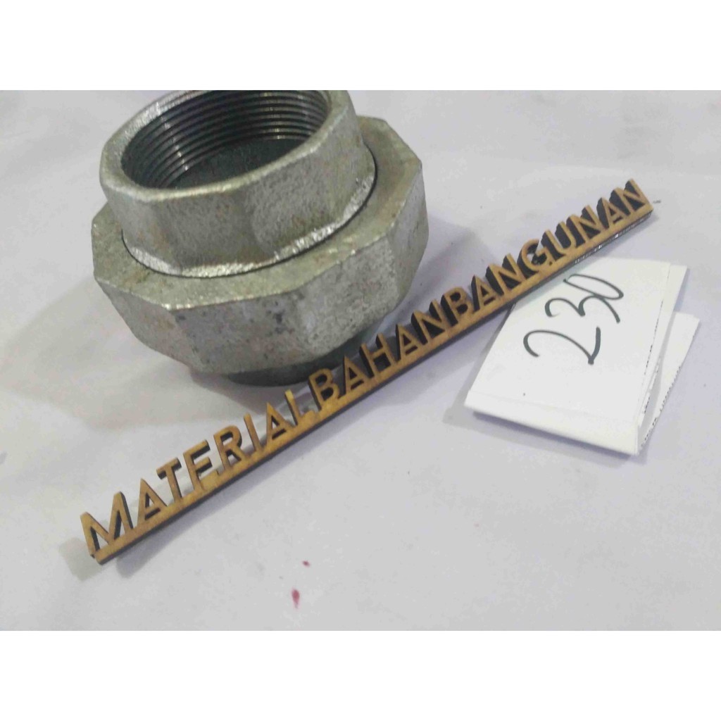 Jual water mur besi 3 inch watermur union socket galvanis watermoor water moor sambungan pipa ...