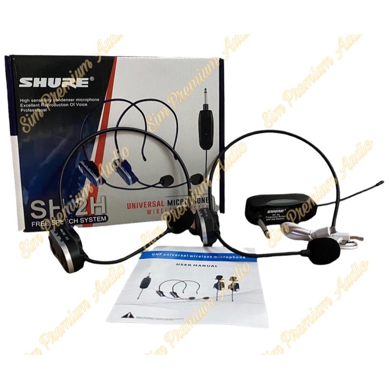 Jual mic wireless Shure SH 2H / sh2h mic imam, pidato all.(BISA COD ...