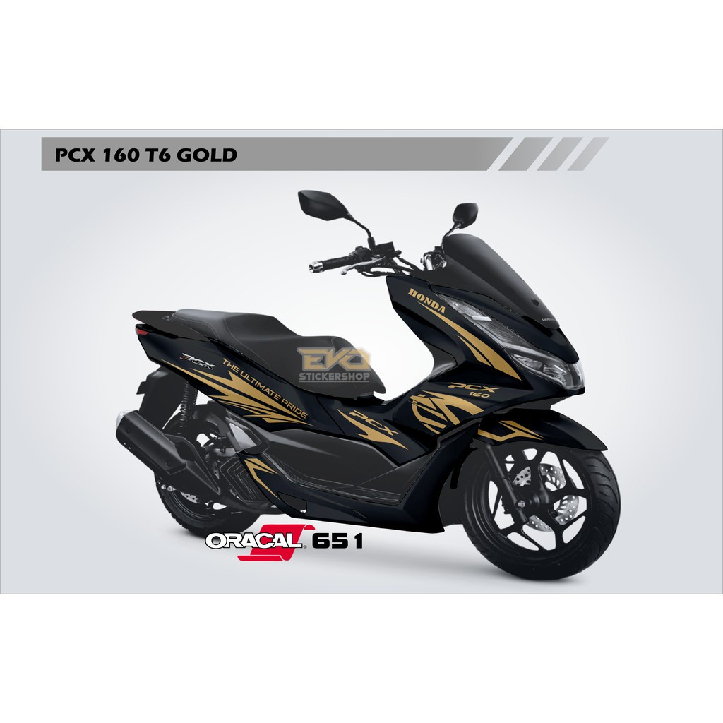 Jual Sticker PCX HITAM 160 Cutting Stiker Pcx Silver, Gold dan Cooper ...