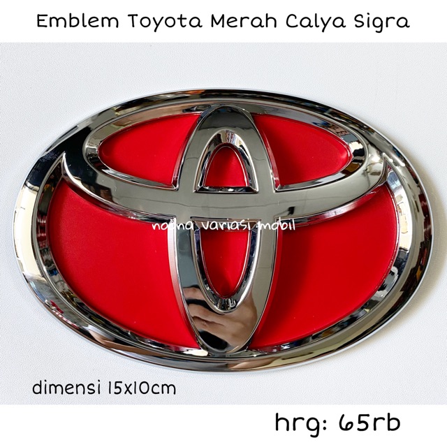 Jual emblem logo mobil calya sigra emblem toyota merah calya sigra 15cm ...