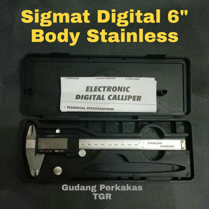Jual Sigmat Digital Stainles 6" / Jangka Sorong / Sketmat Digital ...