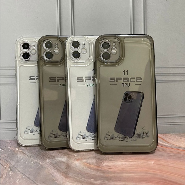 Jual Case For IP 11 11 Pro 11 Pro Max Clear Bening Grey SoftCase SPACE TPU SenseAcc | Shopee ...