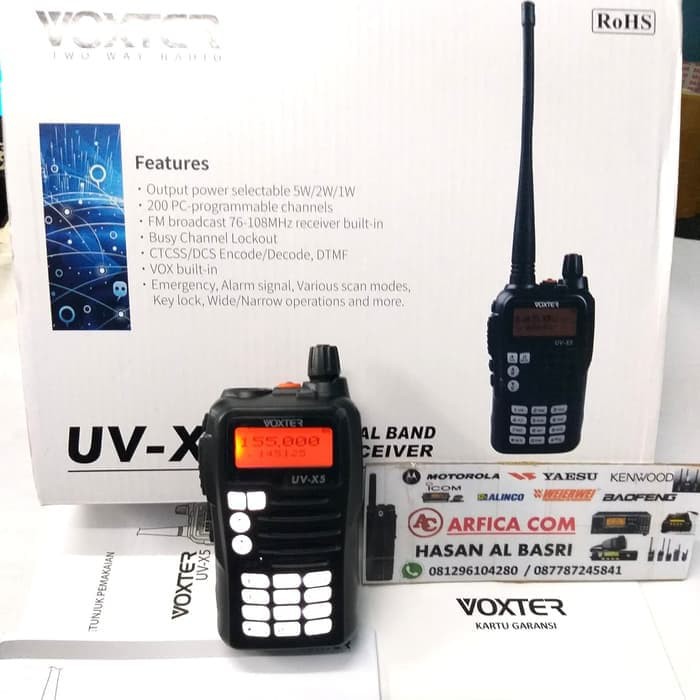 Jual HT VOXTER UV X5 MURAH - HT SERUPA DENGAN HT ALINCO CRX5 | Shopee ...
