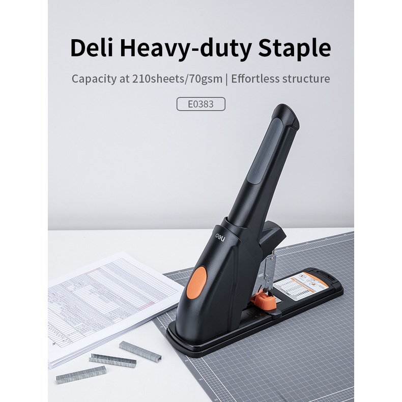Jual Deli Stapler / Staples Jilid Heavy Duty Besar - (E0383) | Shopee ...