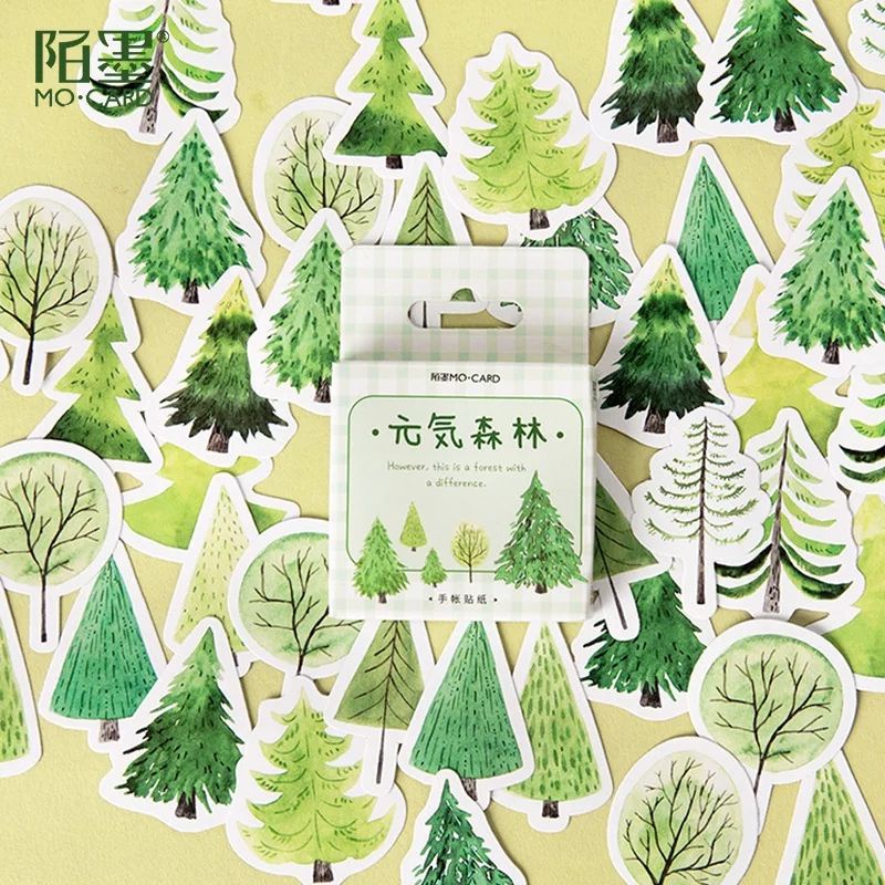 Jual Sticker pohon hutan tropis aesthetic Journal Scrapbook DIY boju ...