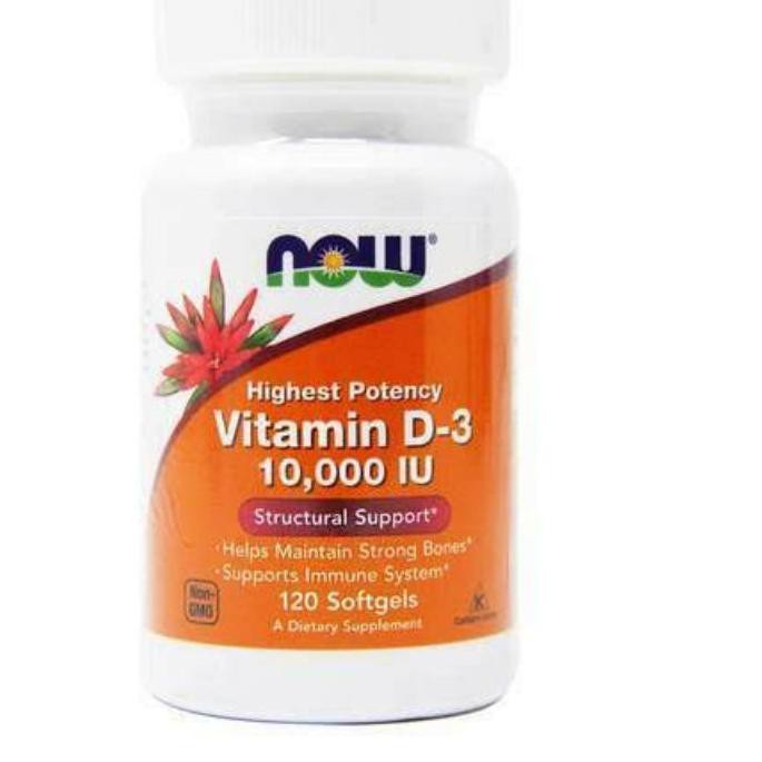 Jual Premium - NOW FOODS VITAMIN D3 400 1000 2000 5000 10000 IU 120 180 240 SOFTGELS D-3 K-2 K2 ...
