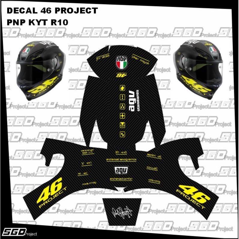 Jual Stiker Decal Helm Motif 46 Project PNP KYT R10 | Shopee Indonesia