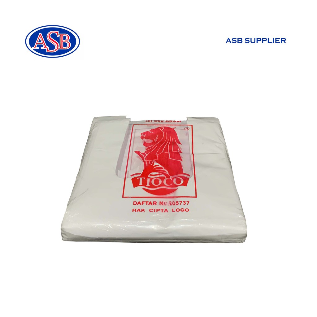 Jual Kantong Plastik Kresek Putih HDPE Tioco Ukuran 17 - 40 (500 Gram ...