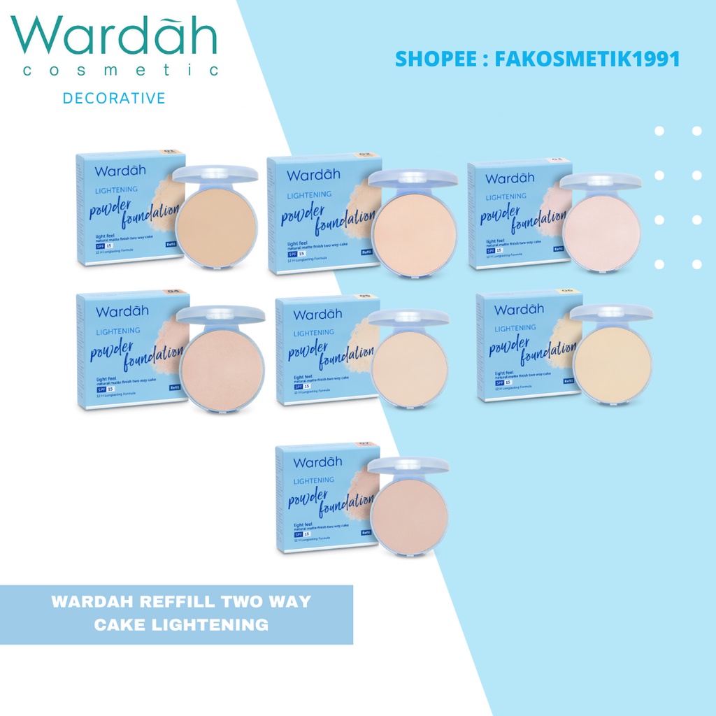 Jual Wardah Reffill Two Way Cake Lightening | Shopee Indonesia