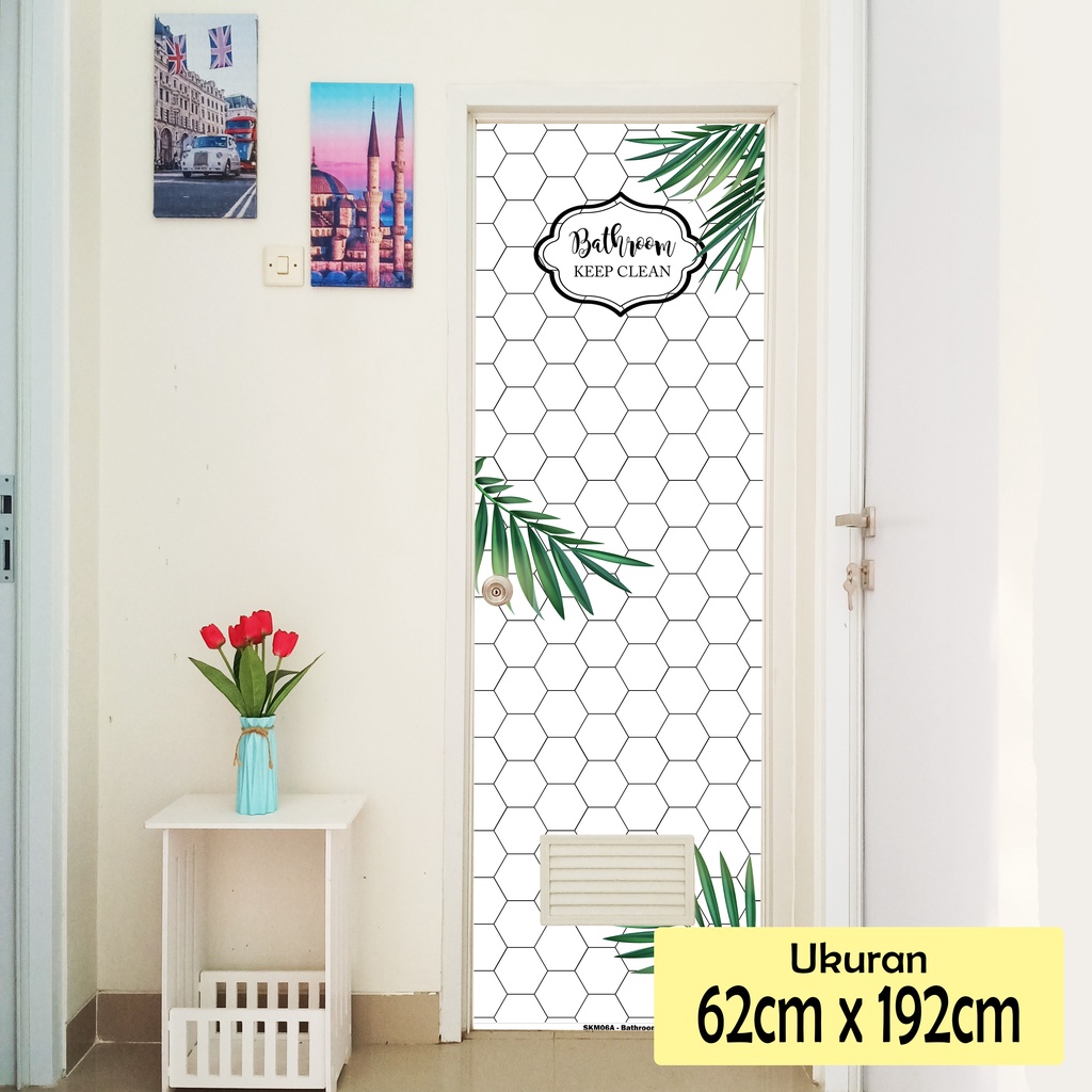 Jual Stiker pintu kamar mandi stiker pintu toilet sticker walpaper ...