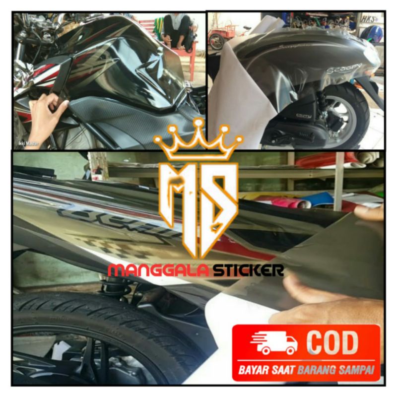 Jual Stiker skotlet motor hitam transparan profix stiker transparan ...