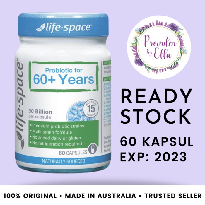 Jual NEW LIFE SPACE PROBIOTIC Lifespace Probiotic for 60+ Years (60 Kapsul) | Shopee Indonesia