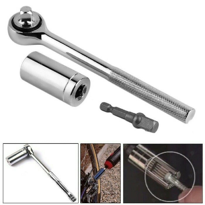 Jual Kunci Pas Universal Gator Grip Socket Wrench Power Drill Adapter ...